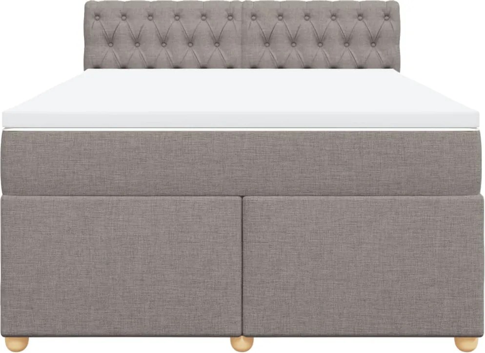 Box spring postel s matrací taupe 140x200 cm textil 3286714