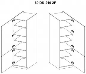 Kuchyňská skříňka LARA šedá 60 DK-210 2F