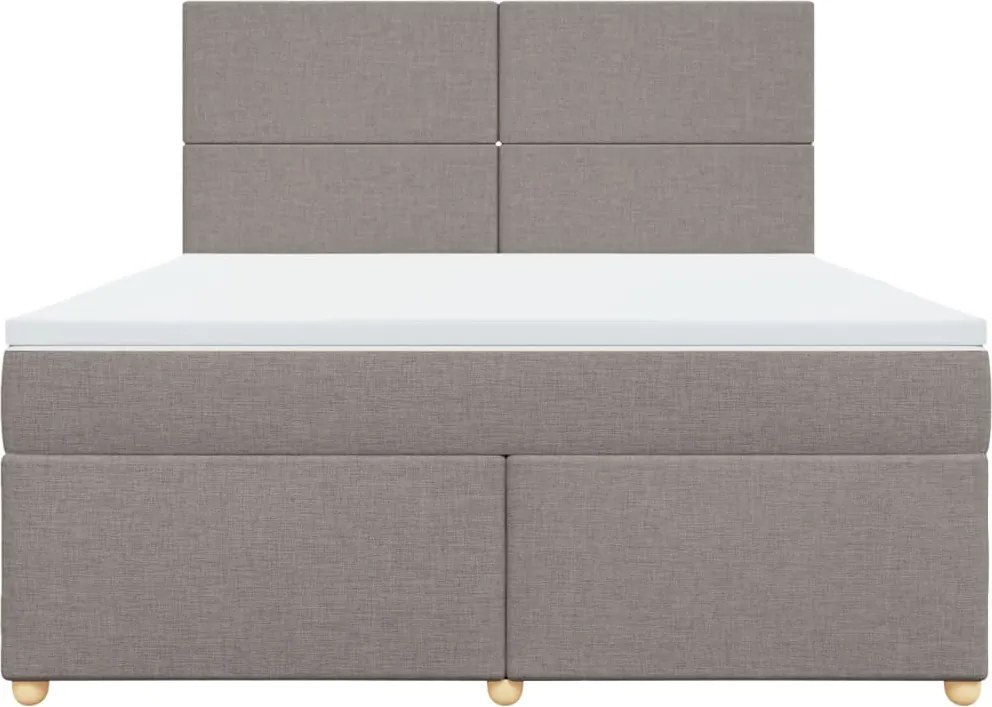 Box spring postel s matrací taupe 180x200 cm textil 3293656