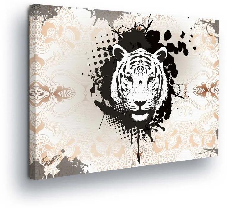 GLIX Obraz na plátně - Béžový Tygr 80x60 cm