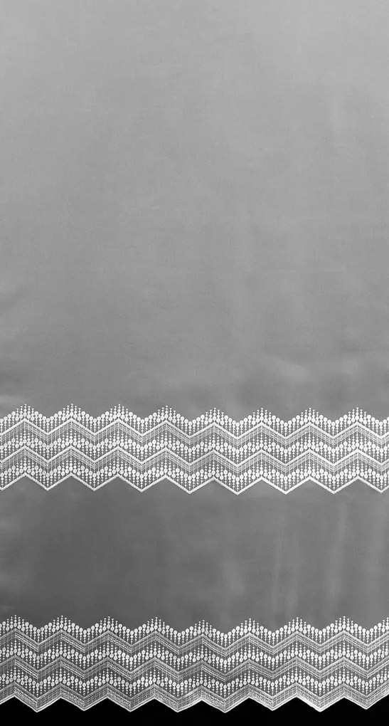 Mantis voálová záclona 515/601 vyšívané špičky, s bordurou, bílá, výška 210cm ( v metráži)