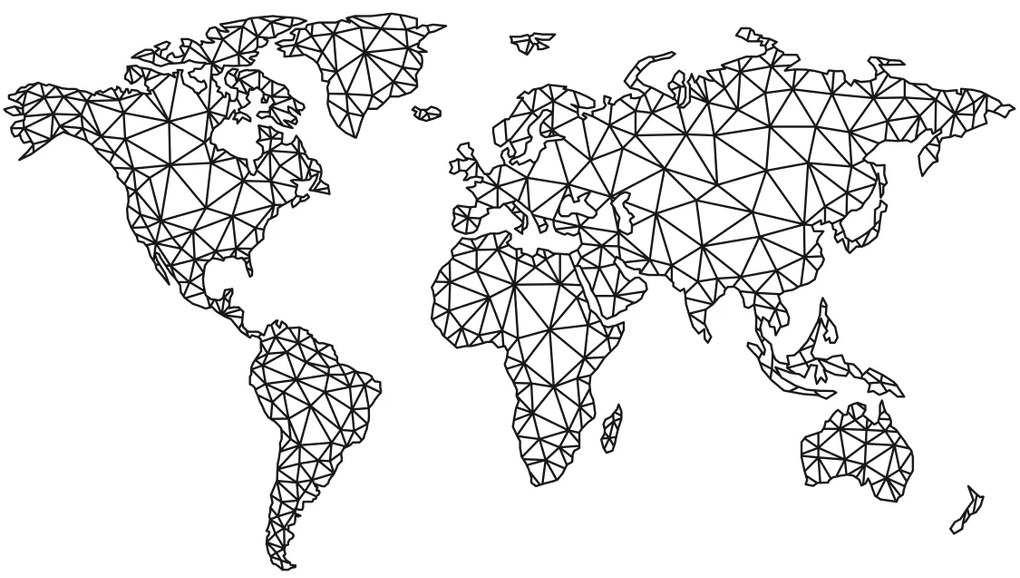 Naše originální Mapa světa - dřevěný obraz na stěnu od 2opice.cz Materiál: DUB SONOMA, Velikost (mm): 1400 x 770