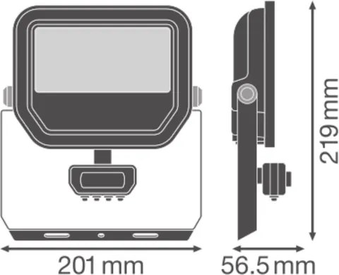 LED reflektor s pohybovým čidlem LEDVANCE FLOODLIGHT černý 41W 5500lm 3000K teplá bílá IP65
