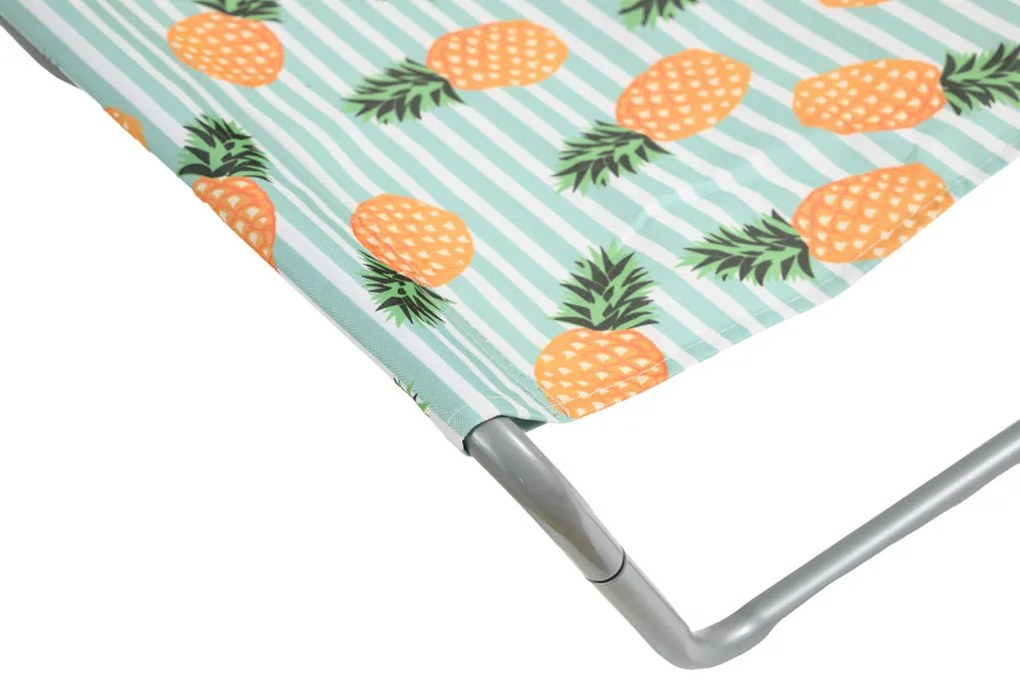 Sada 2 ks skládacích plážových lehátek SAND PINEAPPLE, barevné