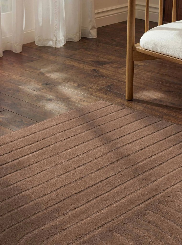 Vikosa, Kusový koberec Vikosa Arcura 106300 Brown, 80x150, hnědá, ložnice