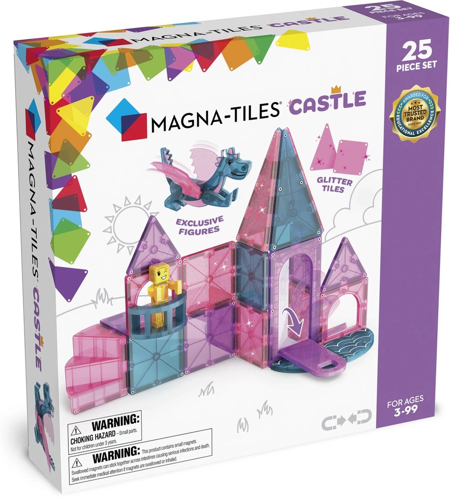 Stavebnice magna-tiles hrad sada 25