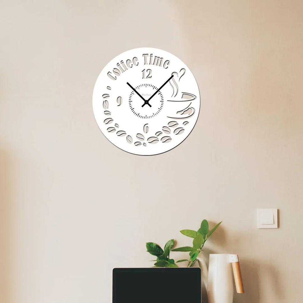 dřevo života Nástěnné hodiny COFFEE TIME Barevný vzor: Černá, Velikost hodin: 35x35