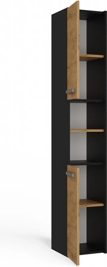 Koupelnový sloupek S30 antracit/dub artisan
