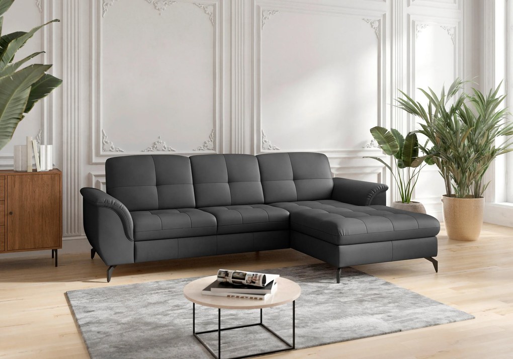 XXXLutz ROHOVÁ SEDAČKA, kůže, černá Sit & More - Sedací soupravy - 000144016271