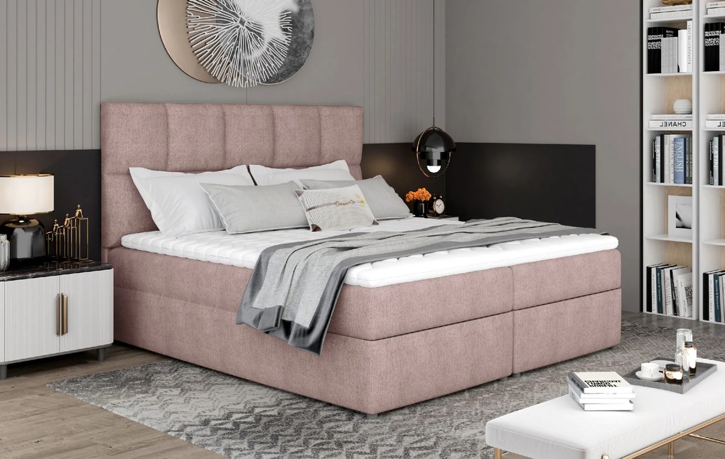 Glossy boxspring postel 165x210 Materiál / Dekor: Soft 11