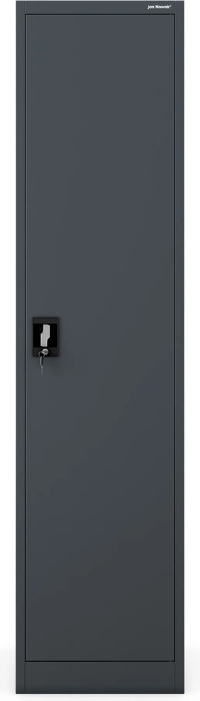 Kovová kancelářská skříň na spisy a dokumenty hluboká, antracitová, 450x1850x600 mm: ALEX D600