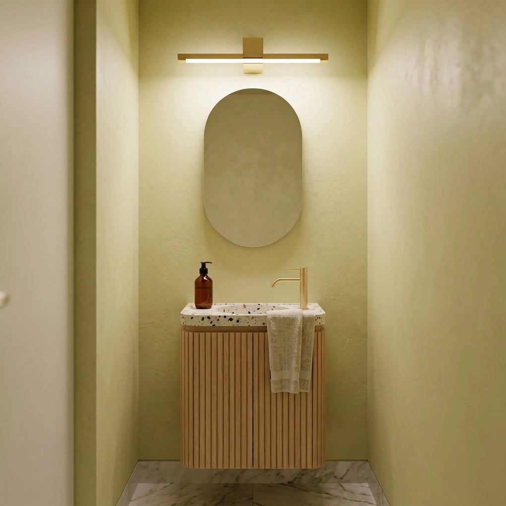 Toolight Toolight, LED koupelnové nástěnné svítidlo 60cm, 12W, 1500lm, SWE044-1W, zlatá lesklá, OSW-20144