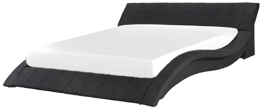 Čalouněná postel 180 x 200 cm černá VICHY Beliani