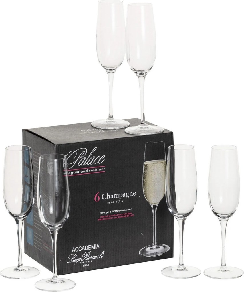 Sklenice na šampaňské Plzazzo 6ks. 235ml
