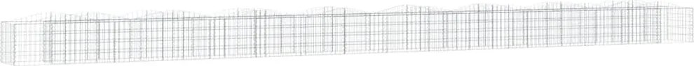 Klenutý gabion vyvýšený záhon 800x50x50 cm pozinkované železo 153545