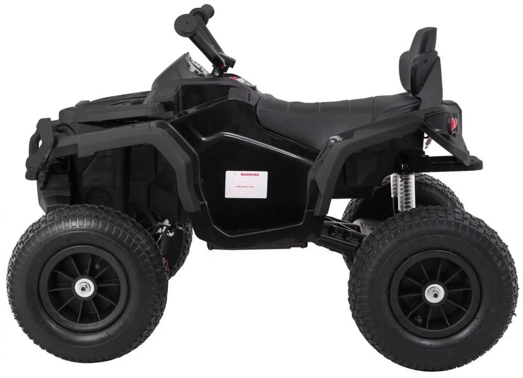 Dětská elektrická čtyřkolka ATV nafukovací kola černá