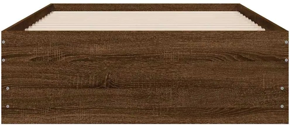 Rám postele se zásuvkami hnědý dub 90x200 cm kompozitní dřevo 3207300