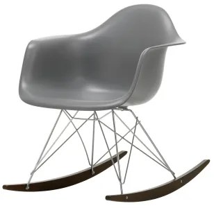 Eames Plastic Armchair RAR chrom grafitová tmavý javor Vitra