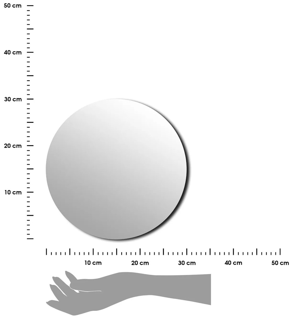 Zrcadlo Levi Round, stříbrné, sada 4ks