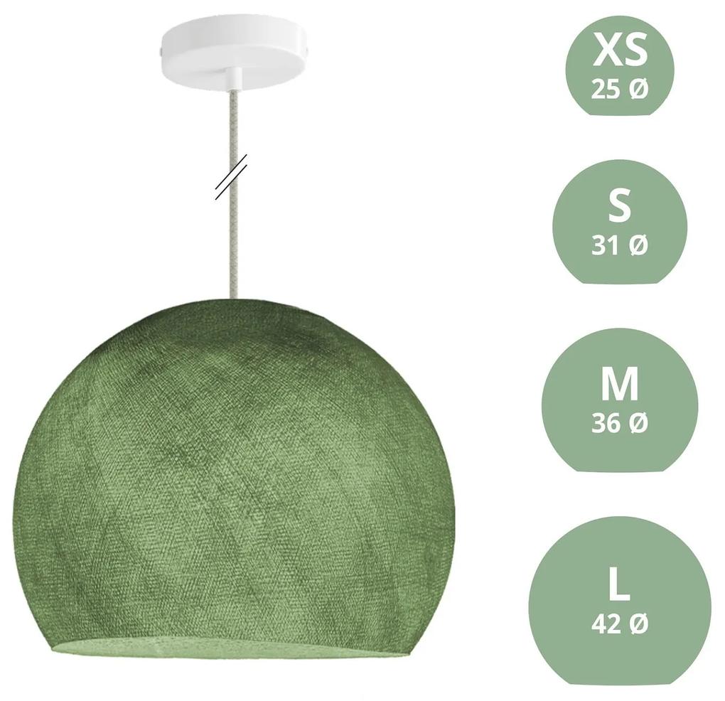 creative cables Závěsná lampa se stínidlem kupole z PE vlákna, polyester Barva: Olivově zelená, Průměr: M - Ø 35 Cm