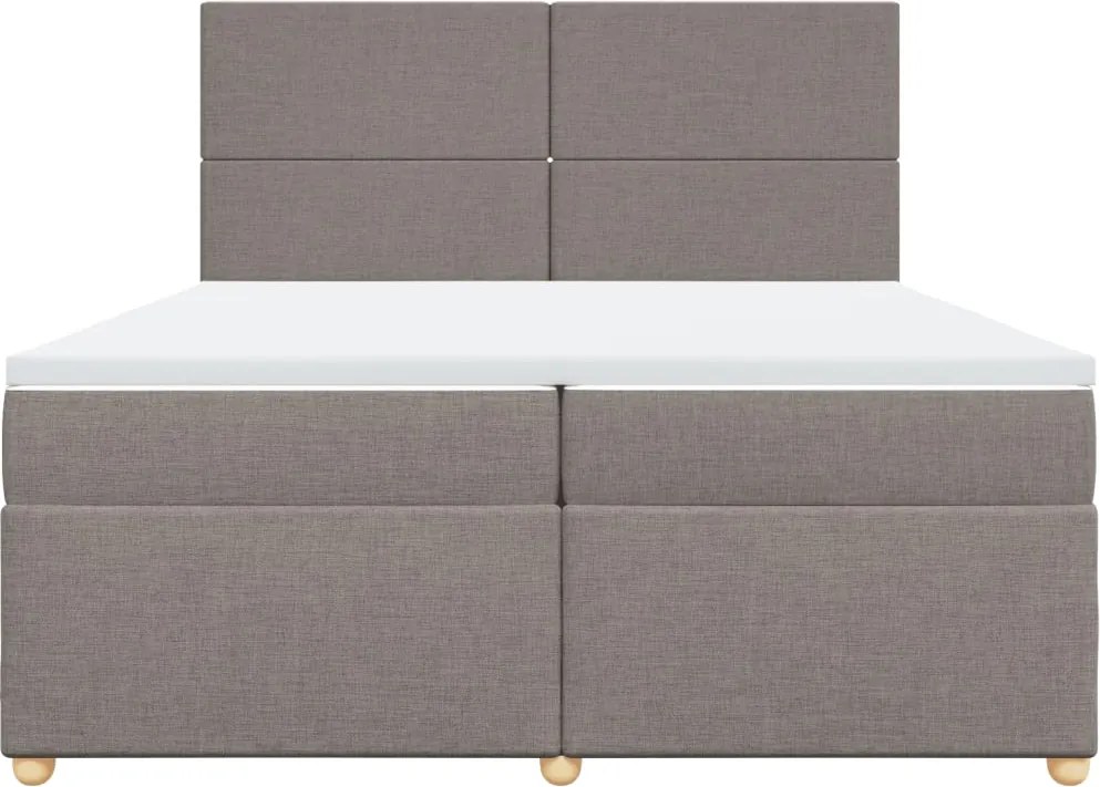 Box spring postel s matrací taupe 200x200 cm textil 3293684
