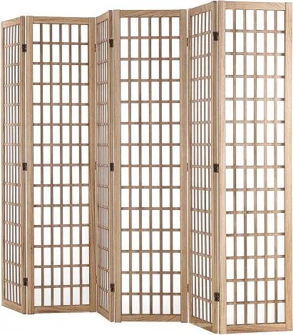 Oddělovač pokojů Japonský stěnový oddělovač 6 panelů pro oddělení místností