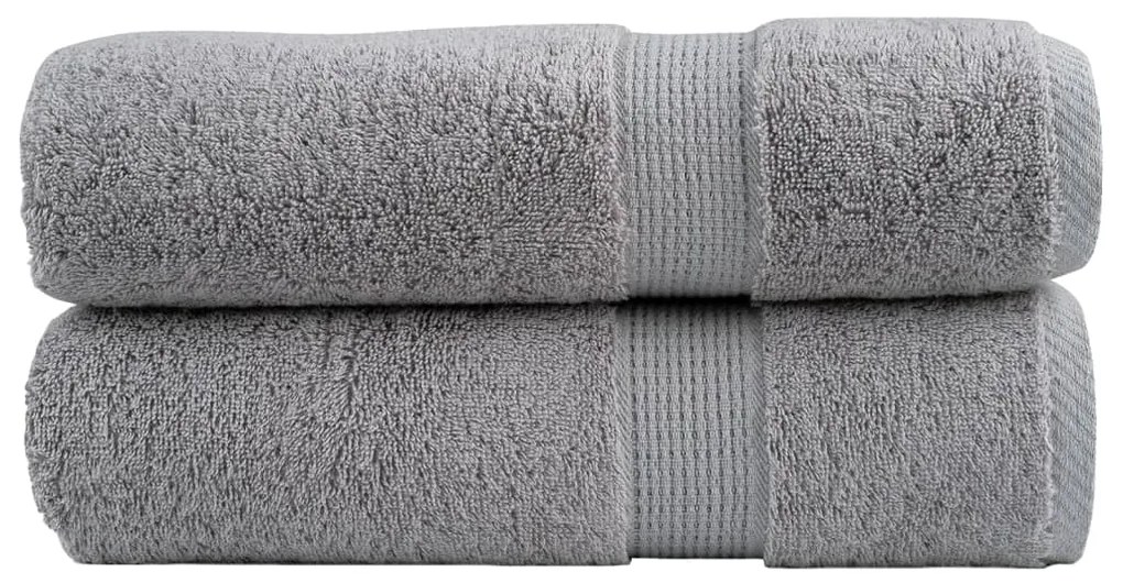 Prémiové ručníky do sprchy SOLUND 2 ks šedé 70x140 cm 600 g/m² 137308