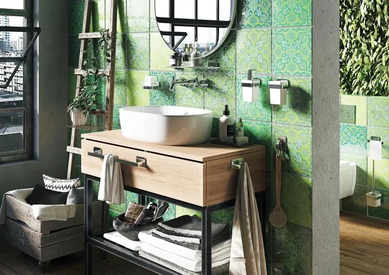 BISK Erga Tore, nástěnný WC kartáč, chromový, ERG-07822