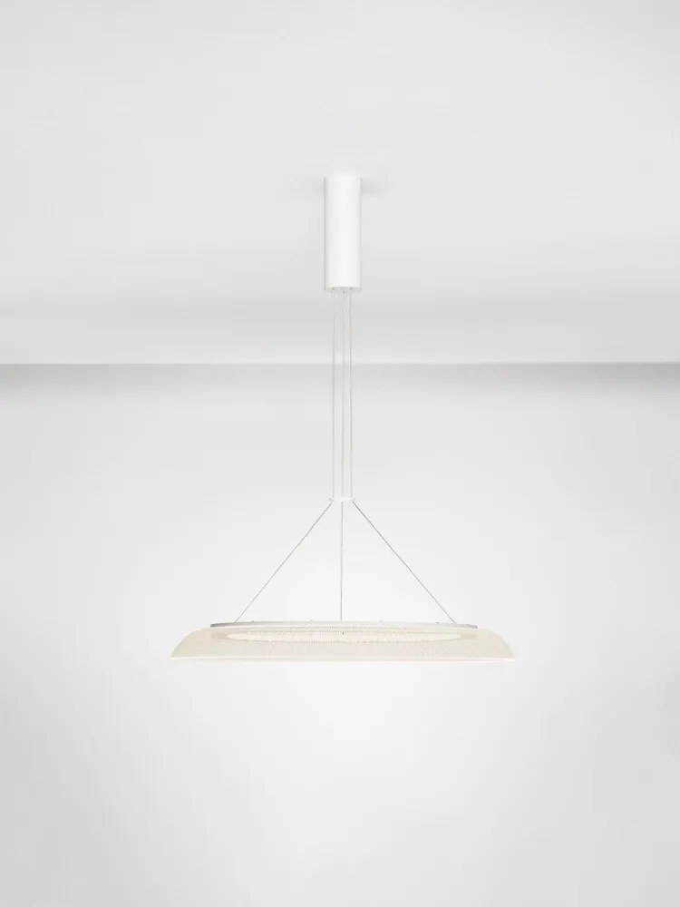 Matně bílé hliníkové LED závěsné svítidlo se stínidlem z akrylového skla ø 60 cm Mantle – Nova Luce