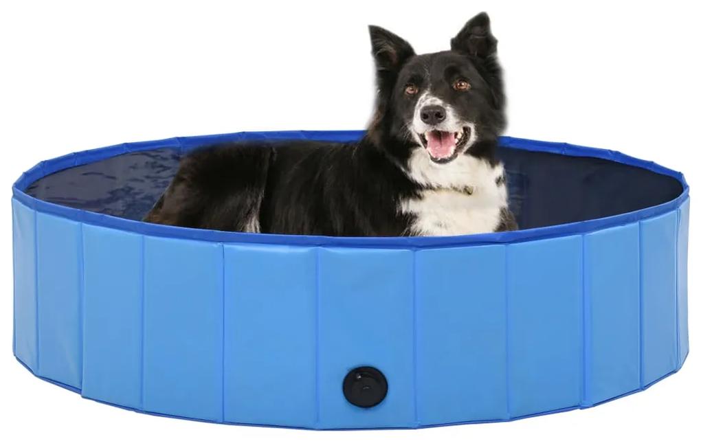 170826 vidaXL Skládací bazén pro psy modrý 120 x 30 cm PVC