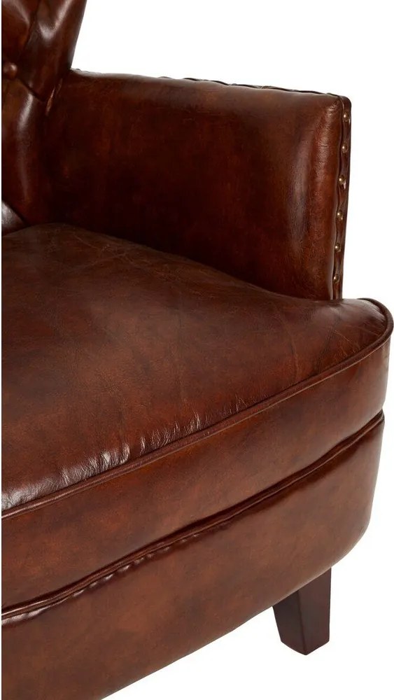 Hnědé kožené křeslo Victor – Premier Housewares