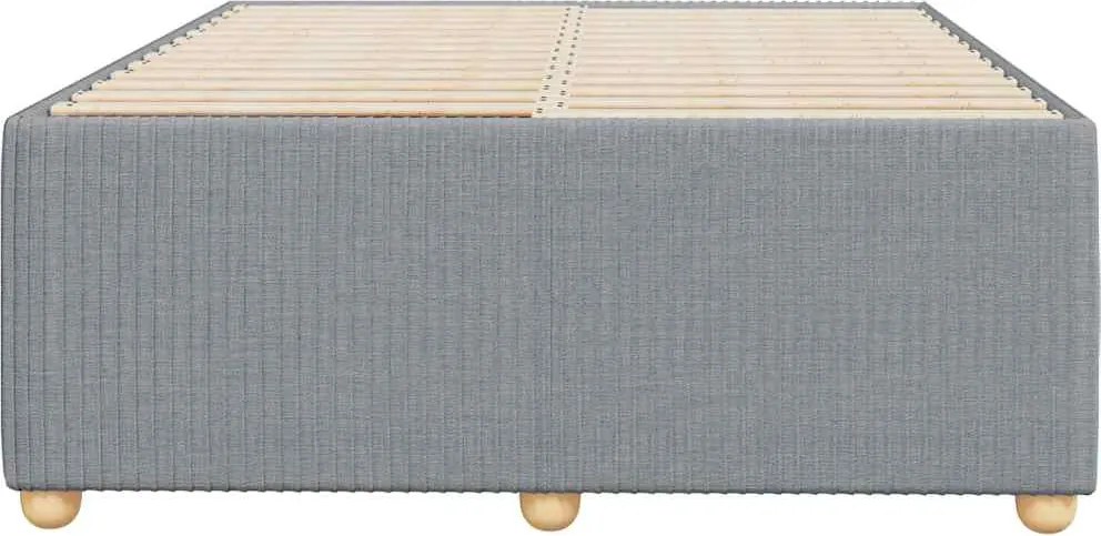 Rám postele bez matrací světle šedá 120x190 cm textil 3284921