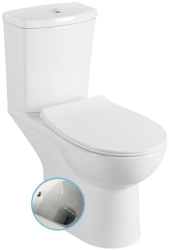 Sapho Sapho, KAIRO CLEANWASH WC kombi s bidetovou sprškou, zadní odpad, splachovací mechanismus, PC106