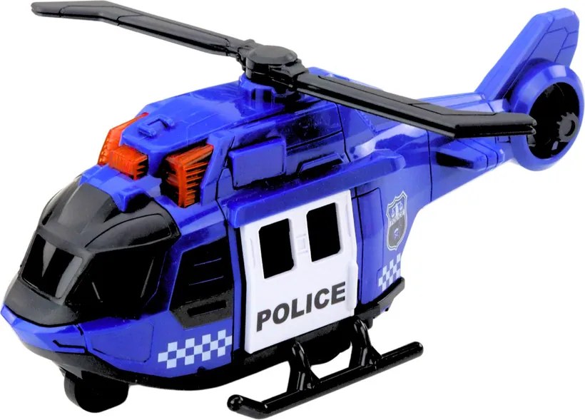 LEAN Toys Policejní souprava kamion, vrtulník a auto, světla a zvuky