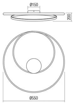 Redo 01-1792 - LED Stmívatelné stropní svítidlo TORSION LED/30W/230V bronzová