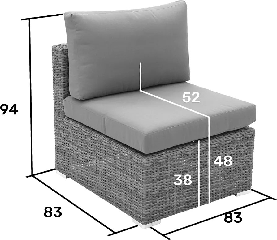DEOKORK Ratanová variabilní sestava MALIBU pro 4 osob (cappuccino)