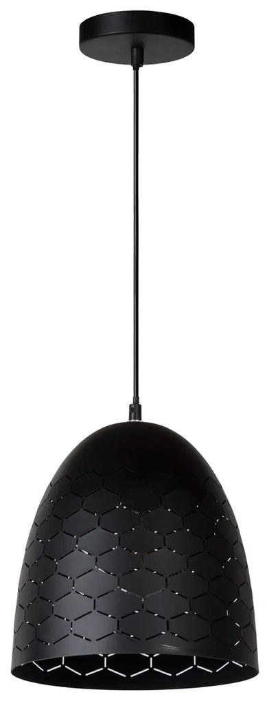 Lucide 43408/24/30 závěsné svítidlo Galla, černé, E27, ø24cm