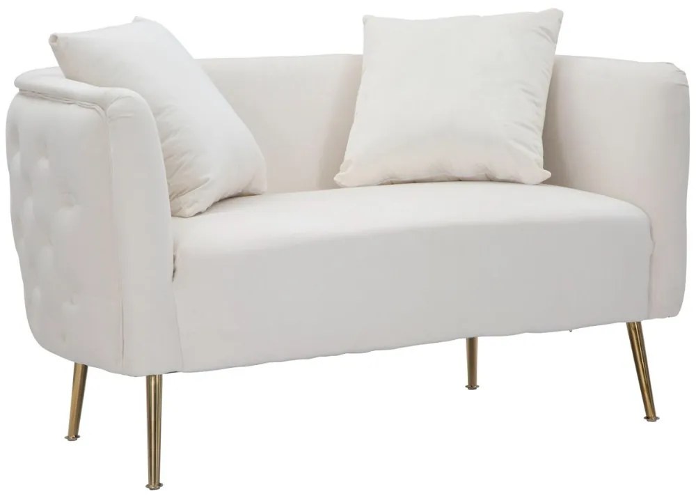 Designová pohovka Pahkakino 127 cm krémová / zlatá