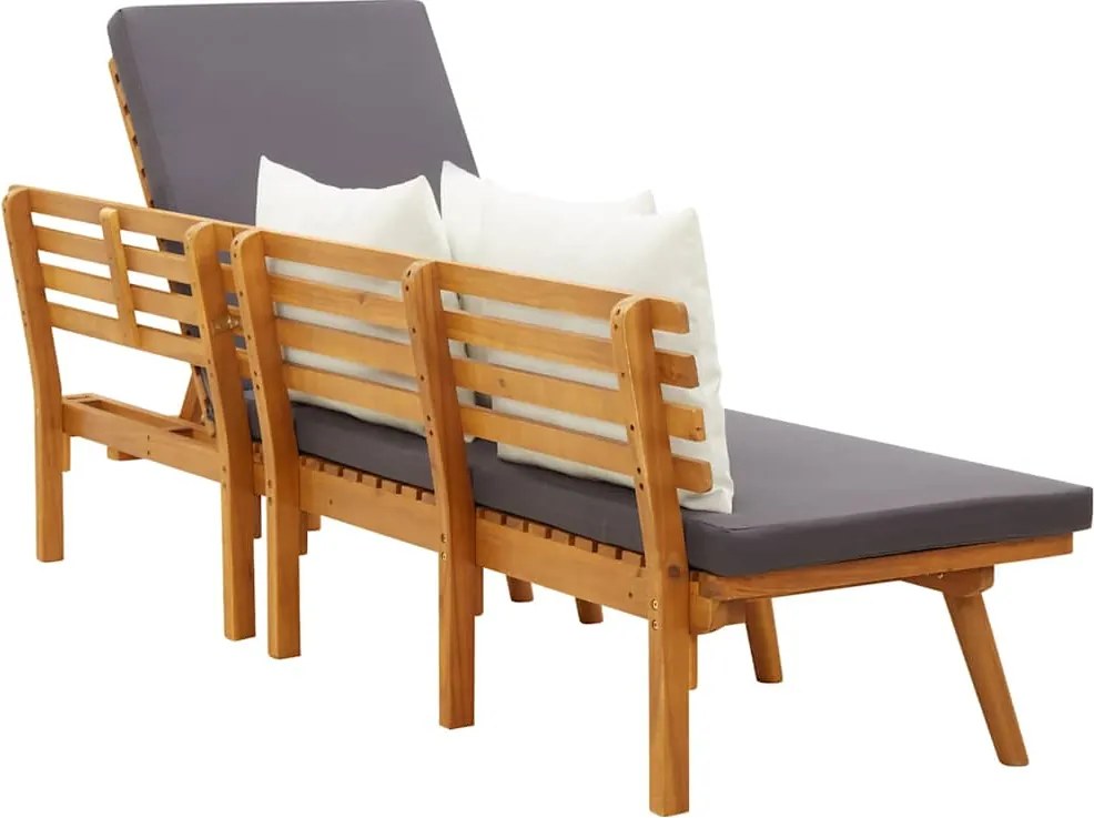 Zahradní denní postel 200x65 cm masivní akáciové dřevo 316263