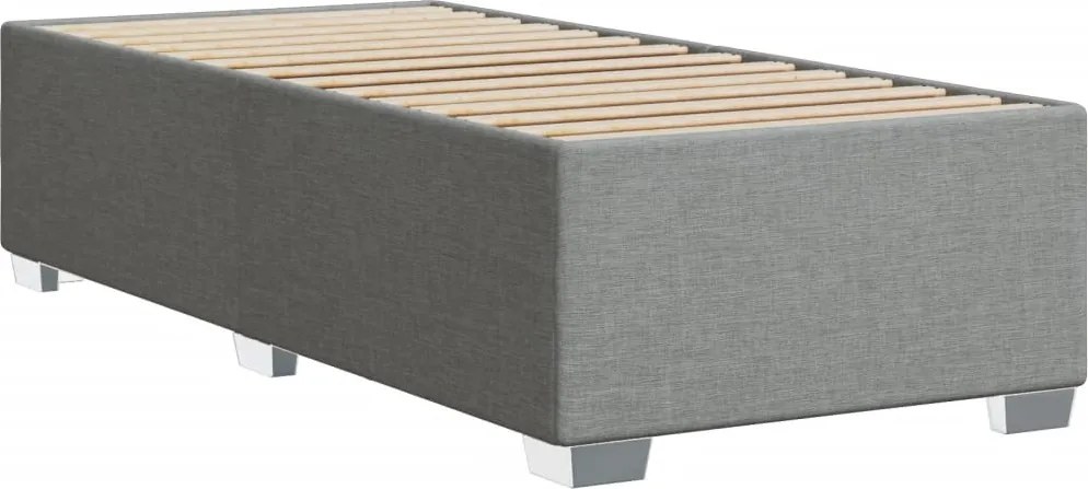Rám postele bez matrace světle šedá 80 x 200 cm textil 3284429