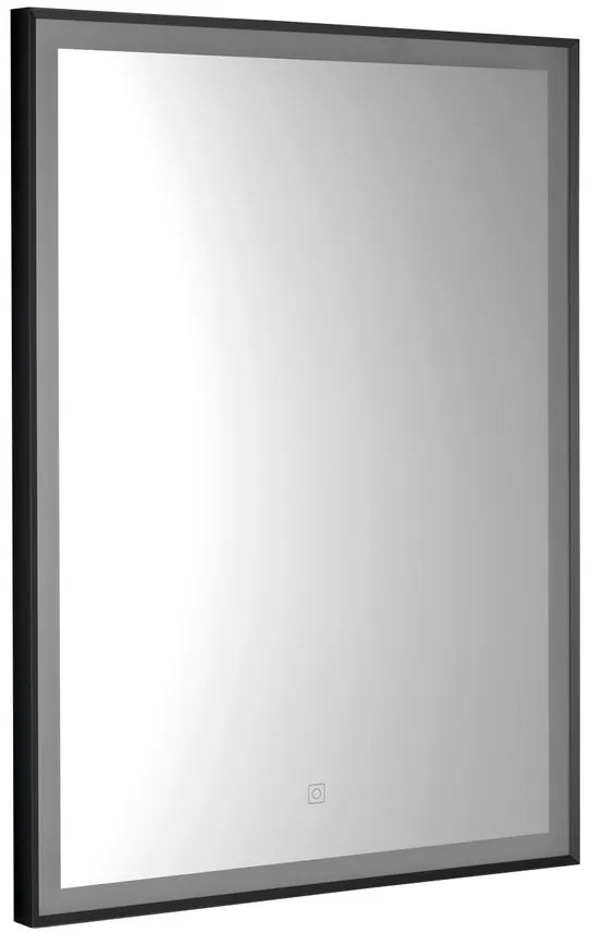 Aqualine Aqualine, CORNA zrcadlo s LED osvětlením 60x80cm, dotykový senzor, stmívatelné, černá mat, CN060