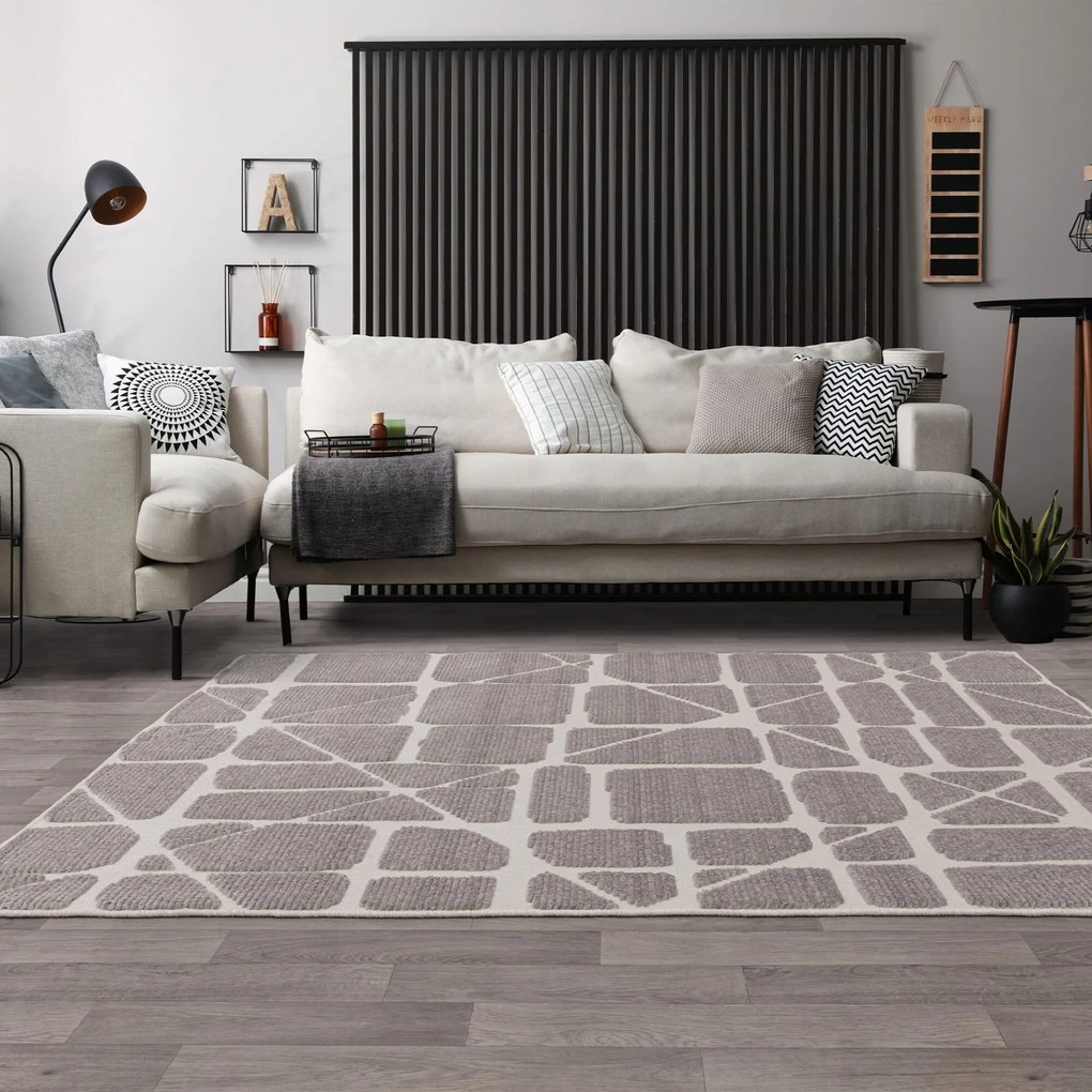 Tribeca Design Kusový koberec Stooges Method Grey Rozměry: 160x230 cm