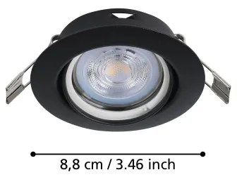 Eglo 901755 - SADA 3x LED Podhledové svítidlo FAVAZZINA 1xGU10/4W/230V černá