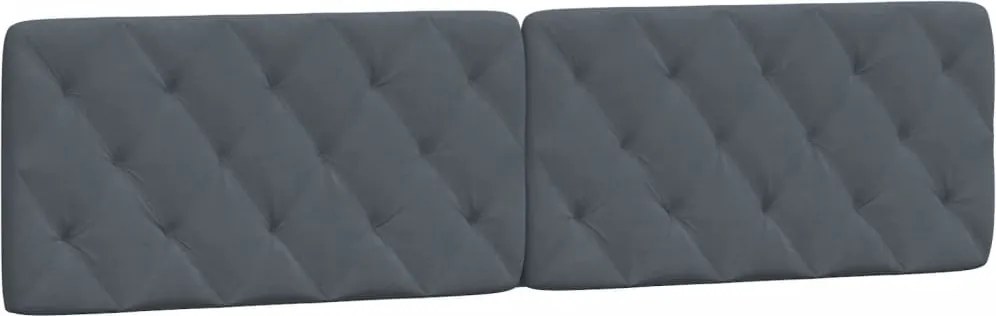 Postel s matrací tmavě šedá 200 x 200 cm samet 3208677