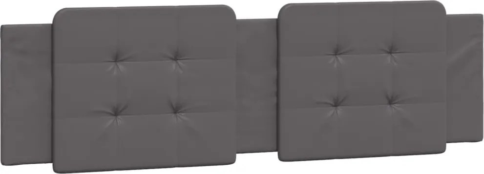 Postel s matrací Zadar šedá 180 x 200 cm umělá kůže 3208883
