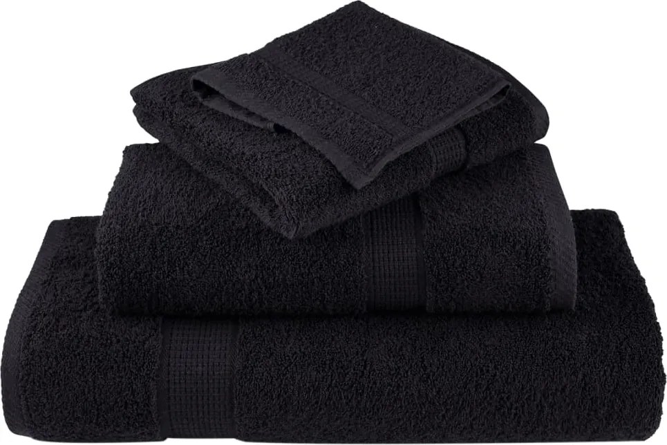 Prémiové mycí utěrky SOLUND 10 ks černé 30x30 cm 600 g/m² 137421