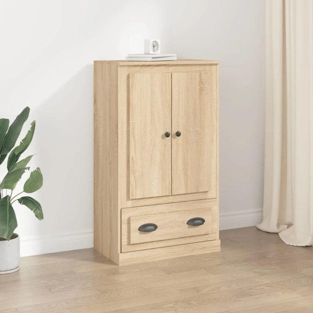 vidaXL Skříň highboard 60 x 35,5 x 103,5 kompozitní dřevo [816297] Barva: bílá s vysokým leskem