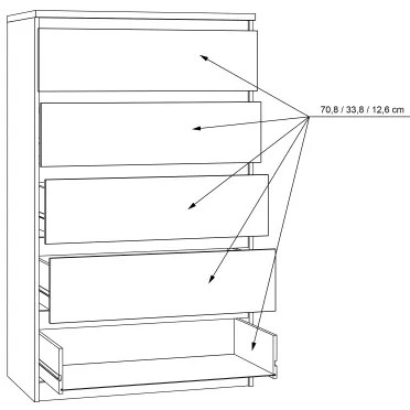 Komoda se zásuvkami MAO dub artisan