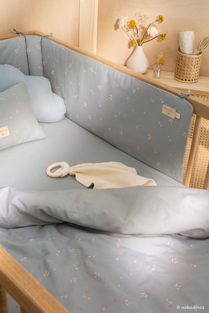 Nobodinoz Mantinel do postýlky Nest Willow Soft Blue