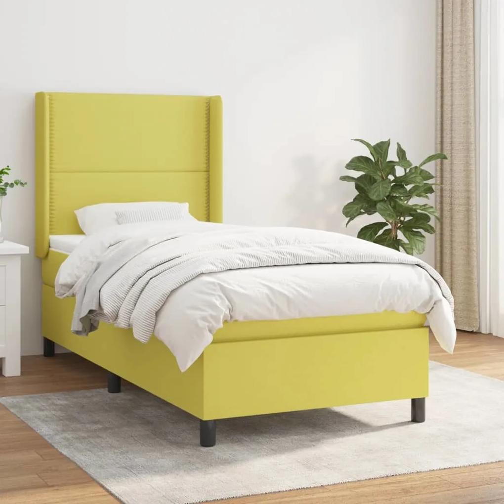 vidaXL Box spring postel s matrací 80 x 200 cm textil [3131307] Barva: tmavě hnědá